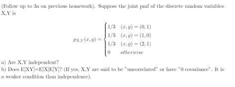 Solved Suppose The Joint Pmf Of The Discrete Random