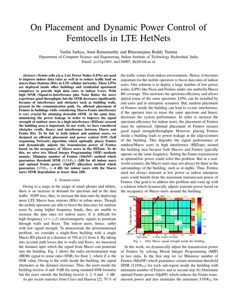 Pdf On Placement And Dynamic Power Control Of Femtocells In Lte Hetnets
