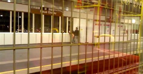 Sex In Public Couple Shock Train Passengers By Getting Frisky On Underground Station Platform