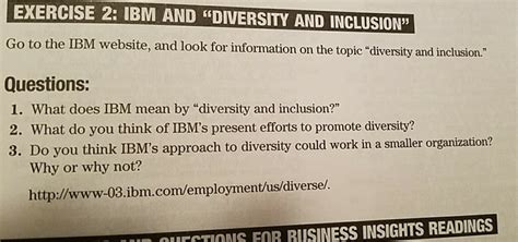 Solved Exercise 2 Ibm And Diversity And Inclusion Go To