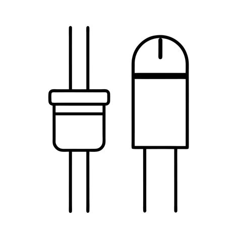 Diode Resistor Outline Schematic Drawing 67671400 Vector Art At Vecteezy