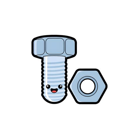 Cute Bolt And Nut Graphic Design 67753417 Png