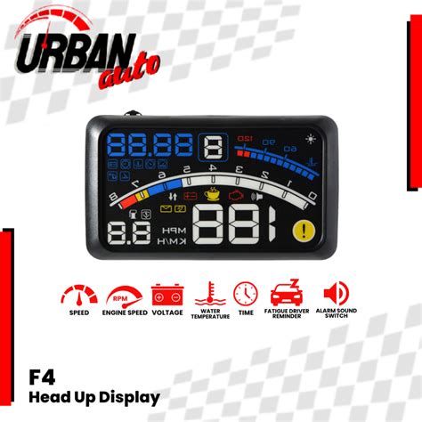 Head Up Display Hud Obd2 Speedometer Digital Car Led Reflection F4