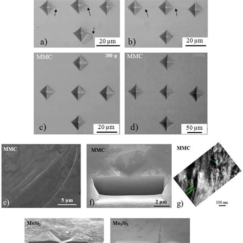 Scanning Electron Micrograph Sem Of Vickers Indentation Patterns