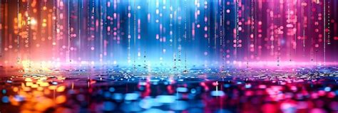 Digital Network Concept Abstract Blue Bokeh Background Modern