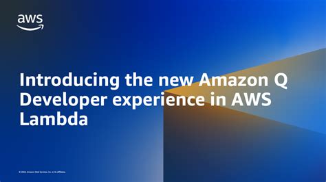 Introducing The New Amazon Q Developer Experience In Aws Lambda Aws Devops And Developer