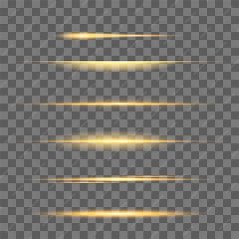 Set Of Golden Lines Vector Premium Vector