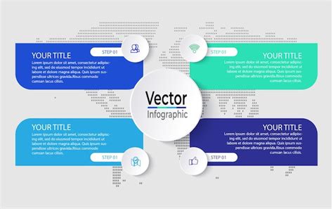 Premium Vector Four Infographics Element Template