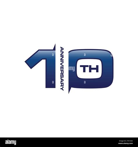 Template Logo 10th Anniversary Years Logo Vector Illustration 10th