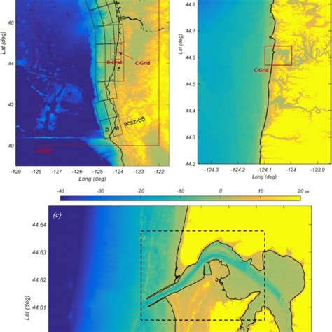 Bathymetry Of Numerical Models A A Grid Used In The Commitmost Model