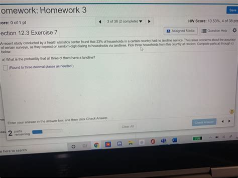 Solved Omework Homework 3 Save Core 0 Of 1 Pt 3 Of 36 2