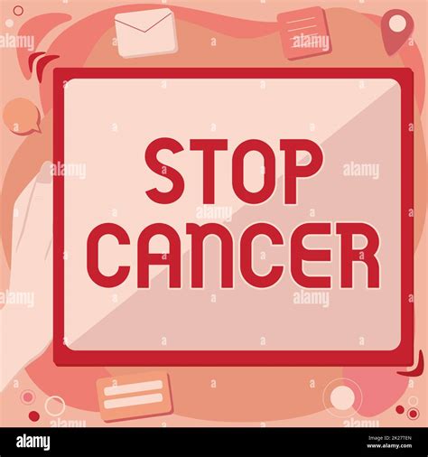 Writing Displaying Text Stop Cancer Business Overview Prevent The