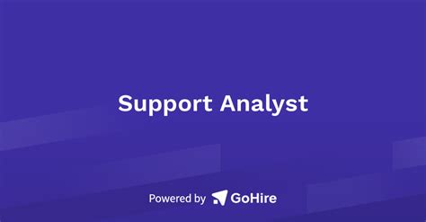 Support Analyst At N Consulting Ltd Jobs At N Consulting Ltd