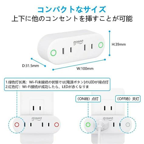 コンセント スマートホームスマートプラグ 節電2口双方独立制御 Wifi｜paypayフリマ