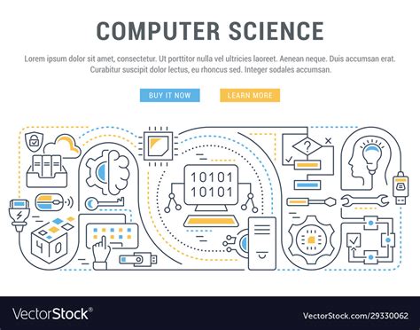 banner computer science royalty free vector image