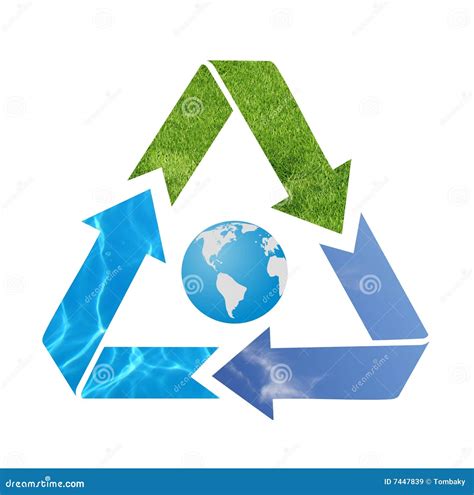 Recycle Arrow Triangle Pp Types 5 Isolated On Blue Background