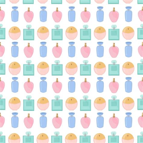 Premium Vector Repeating Seamless Pattern Of Different Flat Perfume