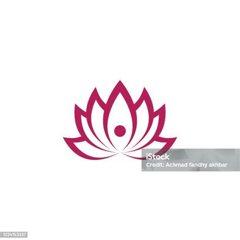 Güzellik Vektör Lotus Çiçekler Tasarım Logosu Şablon Simgesi Stok