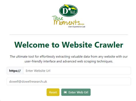 Website Crawler DoWell UX Living Lab