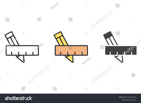 Measuring Icons Symbol Vector Elements Infographic Stock Vector Royalty Free 2207216521