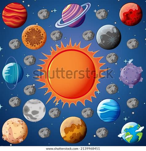 Set Space Objects Space Illustration Stock Vector Royalty Free