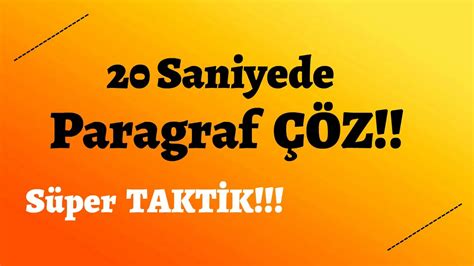 Paragraf Taktik 4 TYT AYT KPSS LGS Anahtar Akademi YouTube