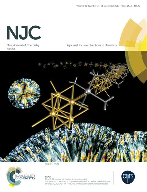 Pdf Luminescent Coordination Polymers Based On Ca 2 And Octahedral Cluster Anions [{m 6 Cl I