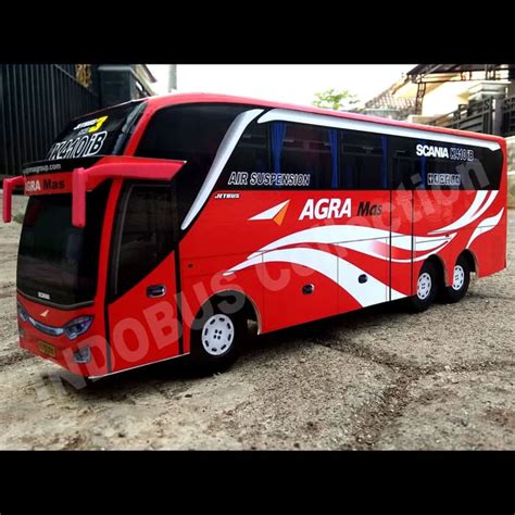 Jual Miniatur Bus Bis Agra Mas Scania Jetbus3 SHD Three Axle Shopee