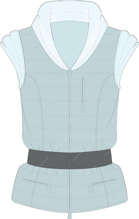 Womans Vest Tech Pack Dessin Technique Croquis Plat Dessin Plat Modèle