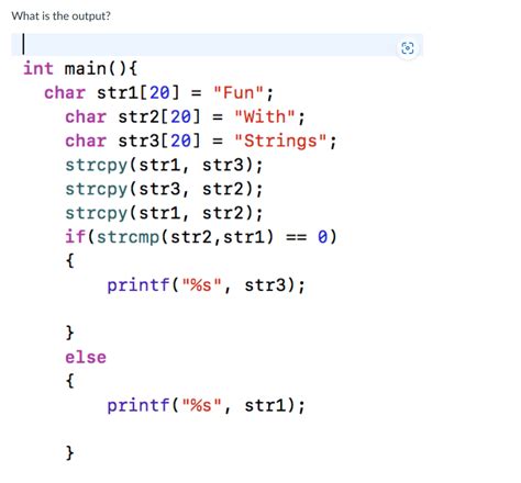 Solved What Is The Output Int Main Charstr1 20 Funi