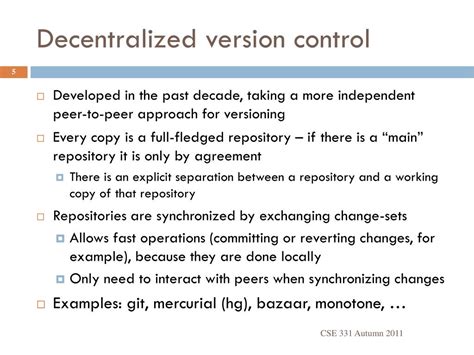 Ppt Cse 331 Software Design And Implementation Version Control Research