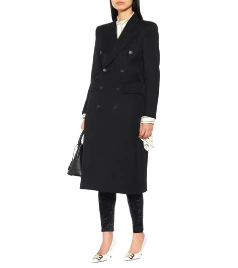 Balenciaga Hourglass Wool Blend Coat Balenciaga