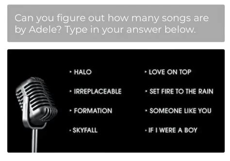 Can You Figure Out How Many Songs Are By Adele
