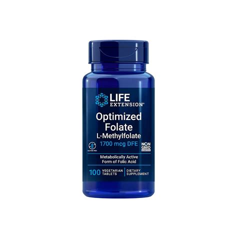 Folato De Metilo Vitamina B 1700mcg 100 Tabletas Mis Vitaminas