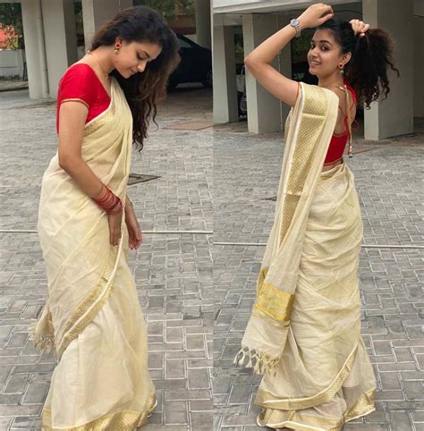 Onam 2020 Keerthy Suresh In A Traditional Saree South India Fashion