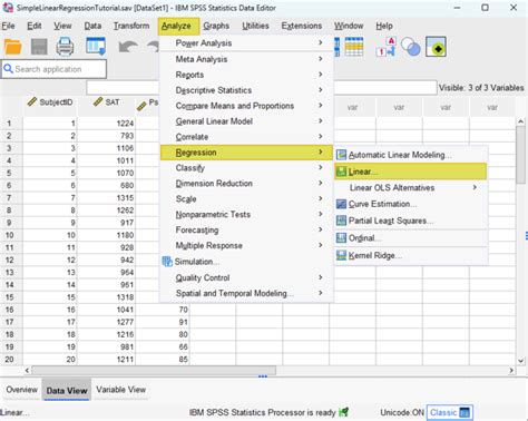 Simple Linear Regression In Spss Including Interpretation Ez Spss