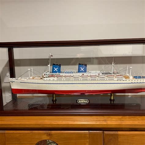Hardwood Display Case For Cruise Ship Models Up To 80cm Long Etsy