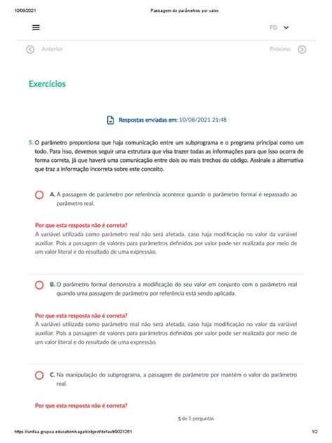 Exercicios 5 Pdf Parâmetro Programação De Computador Comunicação