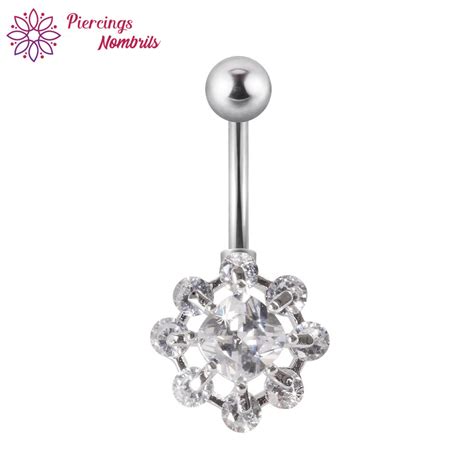 Piercing Nombril Crystal évolution Argent ~ Piercings Nombrilsfr