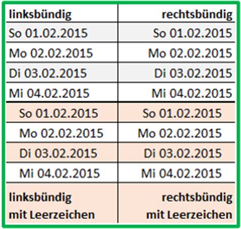 Excel Anleitung Datum Formatieren