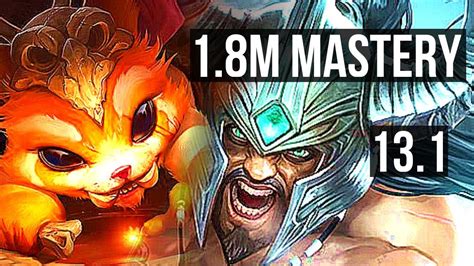 GNAR Vs TRYNDAMERE TOP Rank 3 Gnar 1 8M Mastery 800 Games 6 2