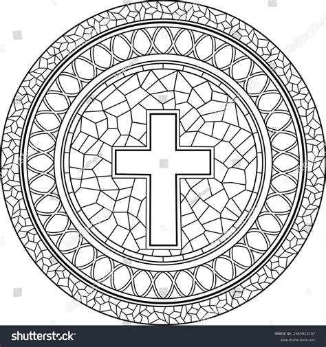 Stained Glass Coloring Pages Over 8606 Royalty Free Licensable Stock