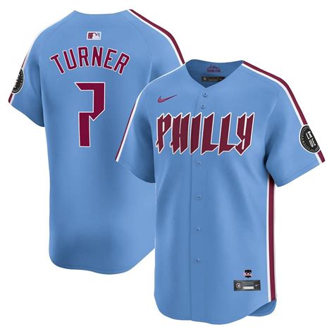 Philadelphia Phillies Trea Turner 2024 City Connect Limited Light Blue