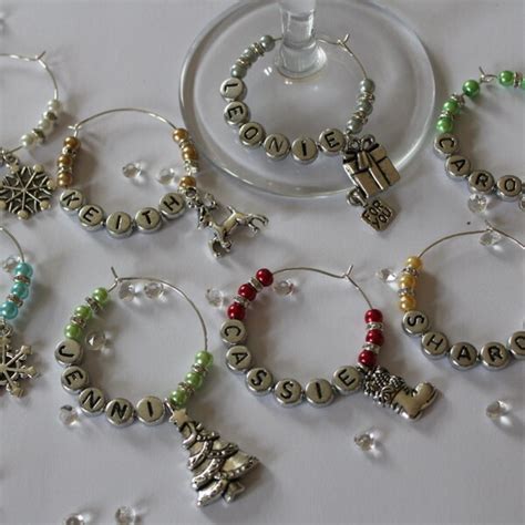 Christmas Wine Glass Etsy