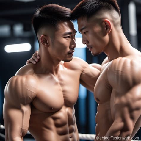 Muscular Asian Man Grabbing His Gay Friend By The Jockstrap Prompts