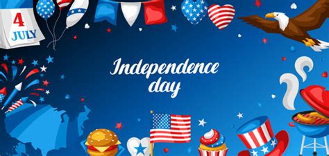 Fourth July Independence Day Greeting Card Vector Image