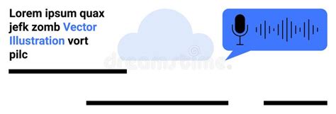 cloud computing with voice recognition technology and dummy text stock