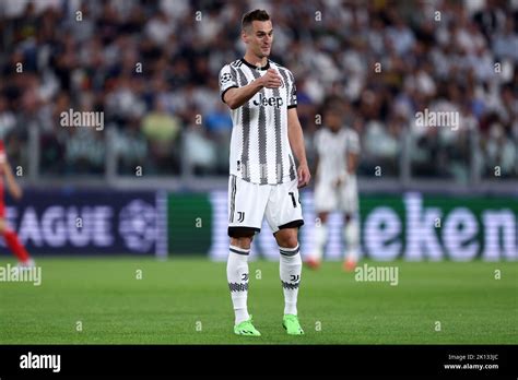 Arkadiusz Milik Of Juventus Fc Gestures During The Uefa Champions