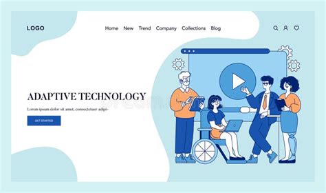 Adaptive Technology Flat Vector Illustration Stock Vector