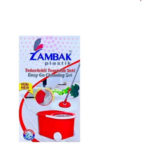 Кофа с колела и въртящ се моп Zambak Zp250 Червена Emag Bg